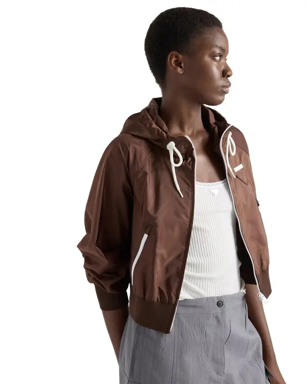 Prada Lightweight Re-nylon Blouson Jacket With Hood