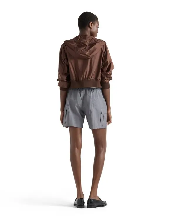 Prada Lightweight Re-nylon Blouson Jacket With Hood