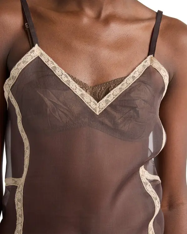 Prada Organza Intarsia Top