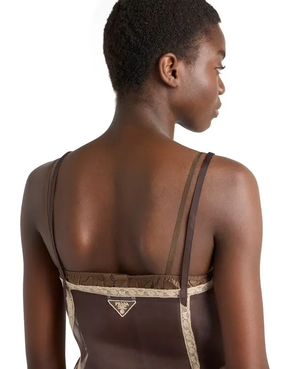 Prada Organza Intarsia Top