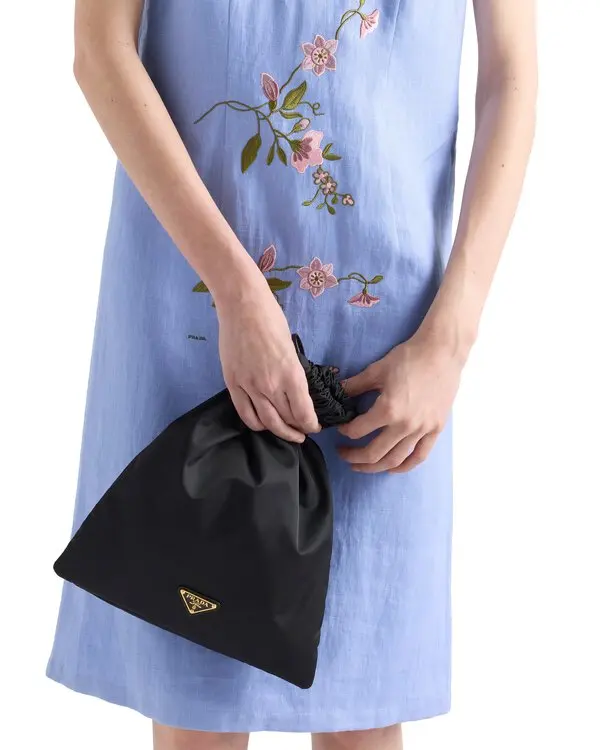 Prada Embroidered Linen Sheath Dress