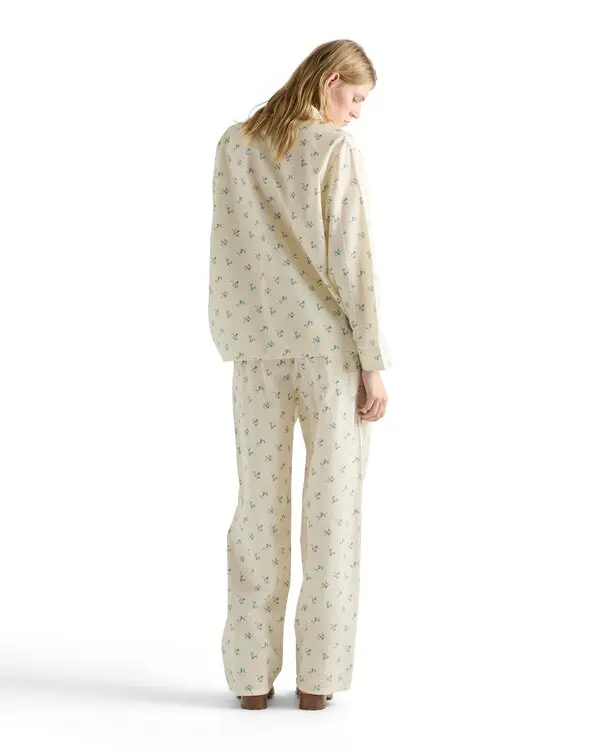 Prada Floral Print Old Canvas Pants
