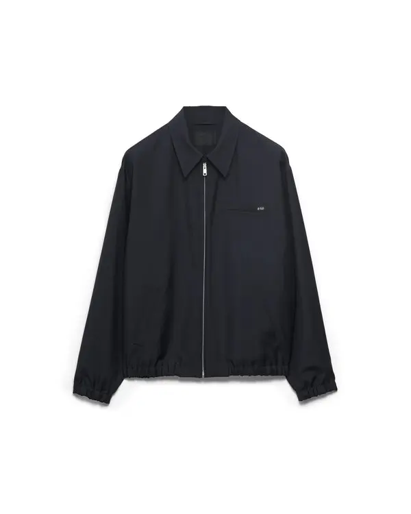 Prada Mohair Wool Blouson Jacket - Blue
