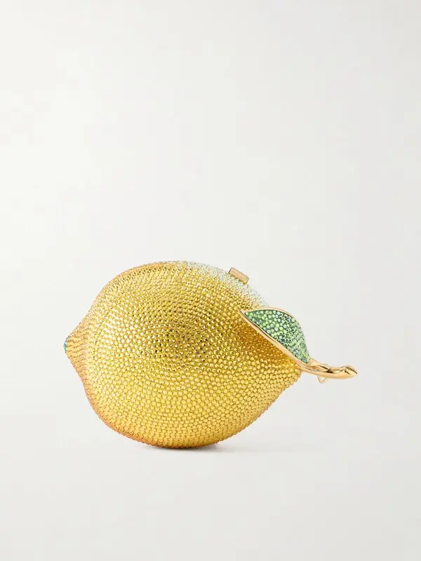Judith Leiber Citron Crystal-embellished Clutch