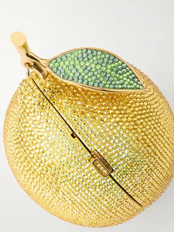 Judith Leiber Citron Crystal-embellished Clutch