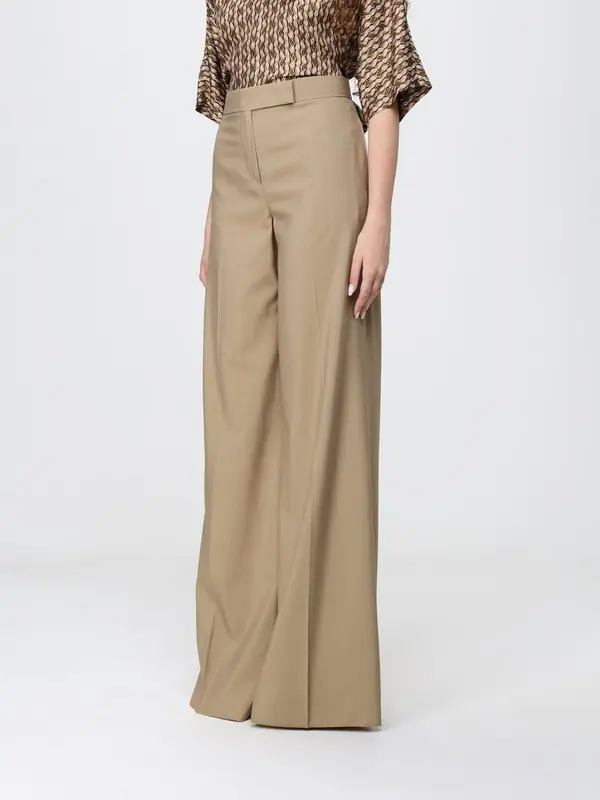 Max Mara Wide Leg Tailored Trousers - Camel