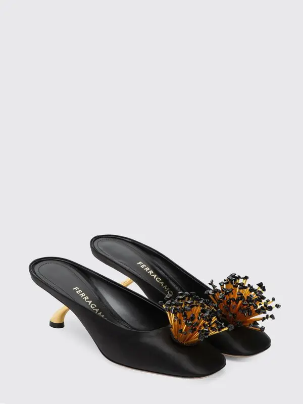 FERRAGAMO Embellished High Heel Mules