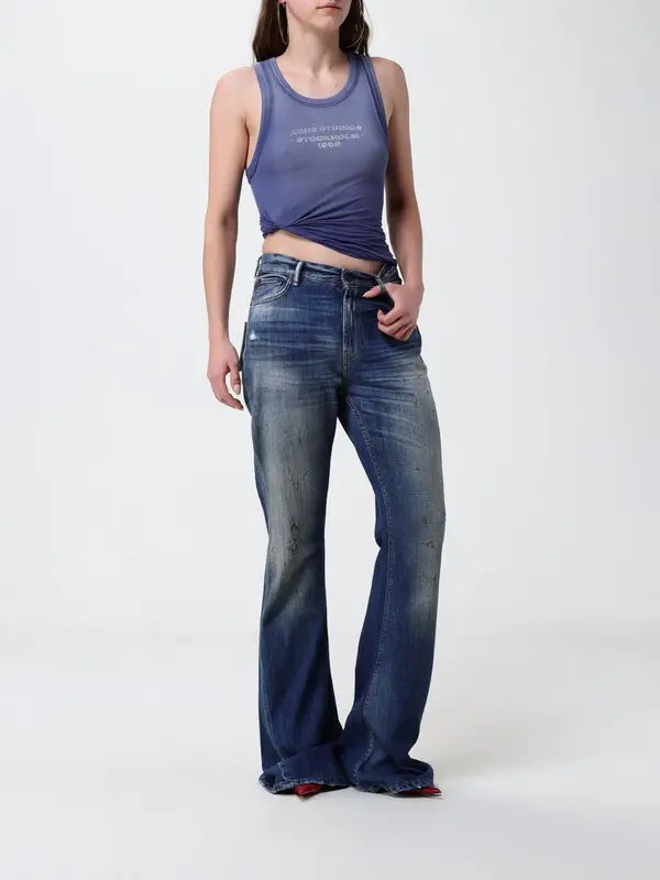 Acne Studios Flared Jeans With Graphic Print
