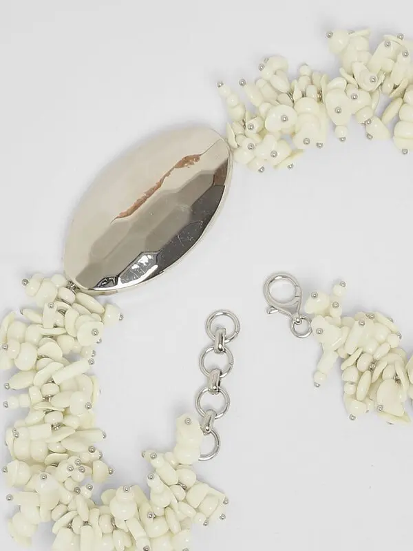 Liviana Conti Statement Beaded Bracelet - Ivory
