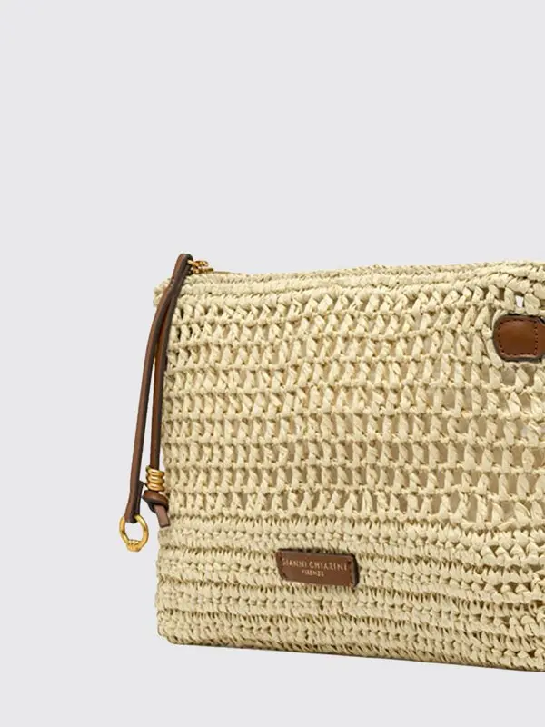 GIANNI CHIARINI Woven Clutch - Brown