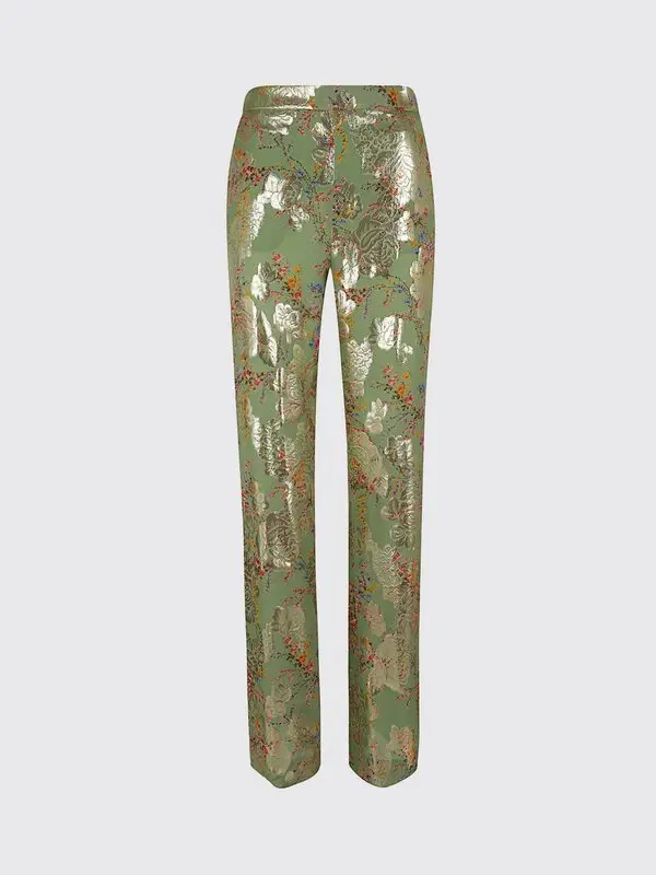 Valentino Garavani Silk Blend Floral Pattern Trousers