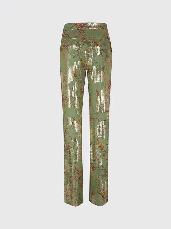 Valentino Garavani Silk Blend Floral Pattern Trousers