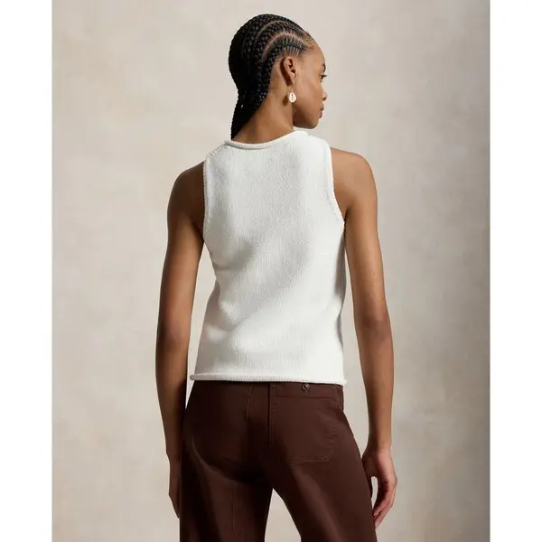 Ralph Lauren Sleeveless Rolled Neckline Sweater Tank