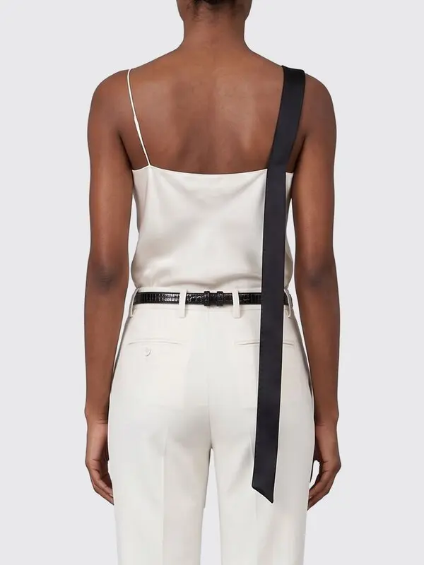 TOM FORD Asymmetrical Silk Evening Top - White