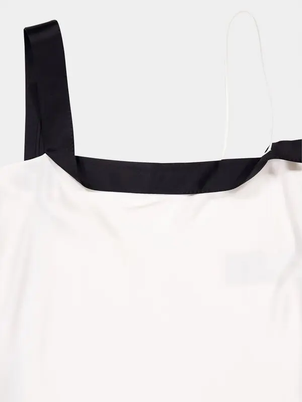 TOM FORD Asymmetrical Silk Evening Top - White