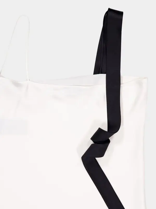 TOM FORD Asymmetrical Silk Evening Top - White