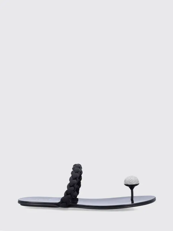 PEDRO GARCIA Braided Embellished Sandals - Black
