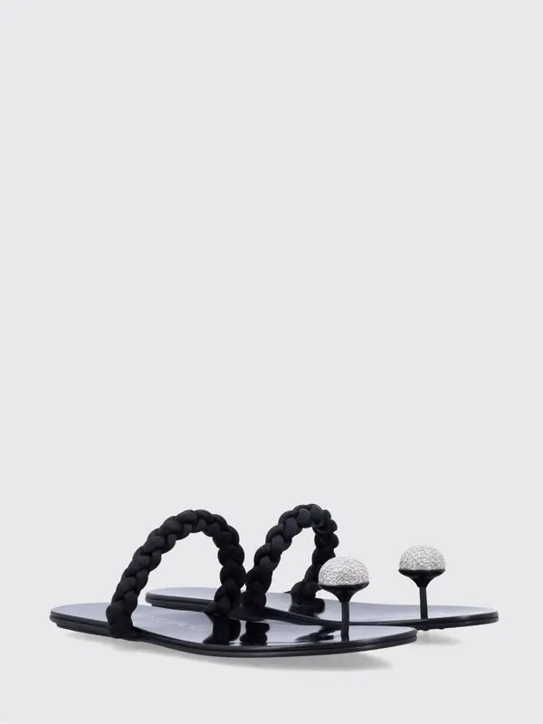 PEDRO GARCIA Braided Embellished Sandals - Black