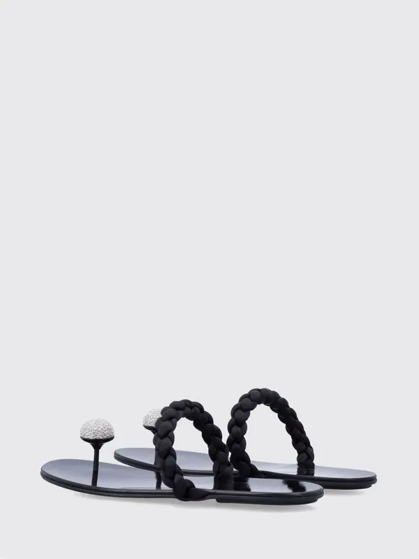 PEDRO GARCIA Braided Embellished Sandals - Black