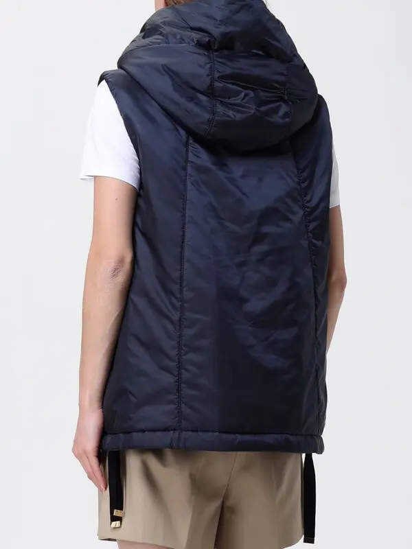 Max Mara Padded Nylon Hooded Gilet - Blue