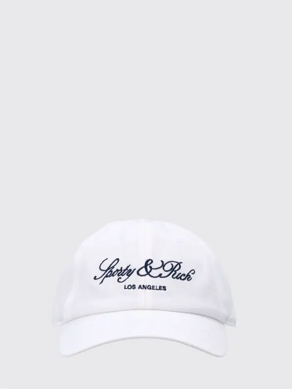SPORTY & RICH Embroidered Logo Baseball Cap - White