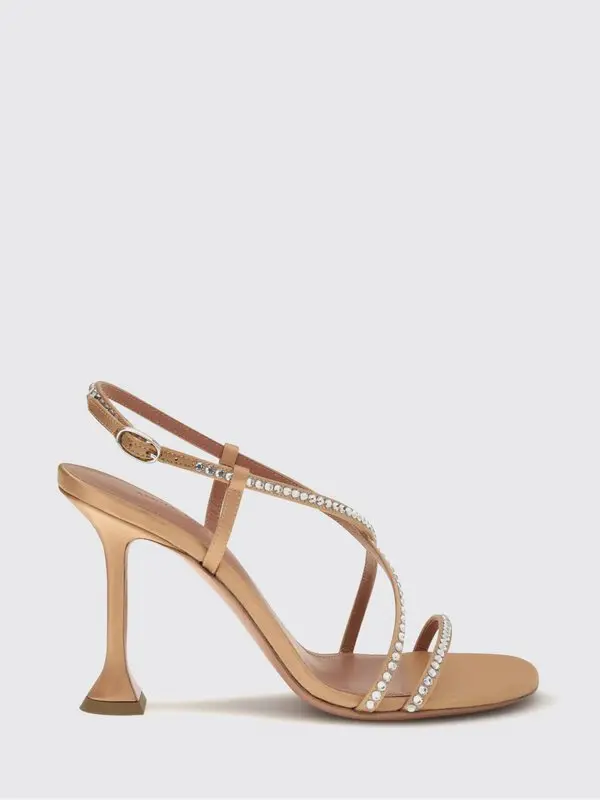 Amina Muaddi Heeled Sandal - Milk
