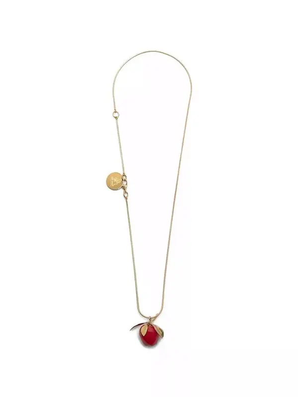 ANDRES GALLARDO Apple Pendant Snake-chain Necklace - Gold