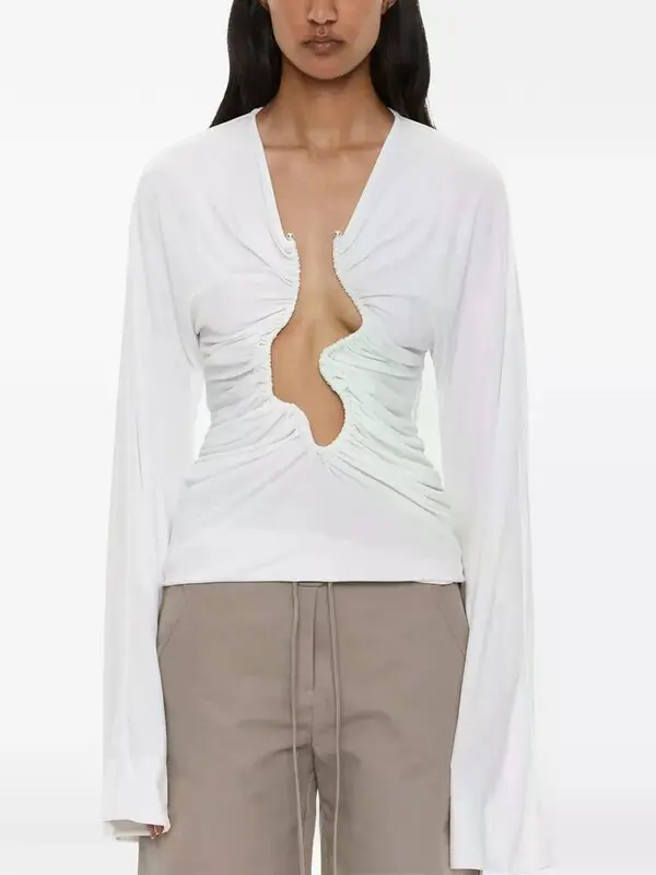Christopher Esber Salacia Ruched Top - Grey