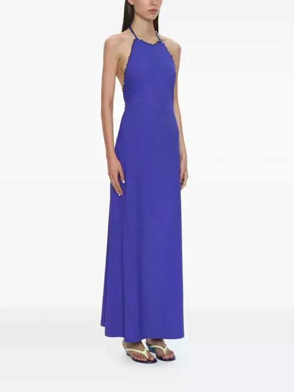 Christopher Esber Beach Quartz Halterneck Dress - Blue