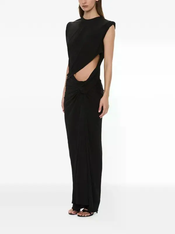 Christopher Esber Twisted Cut-out Long Dress - Black
