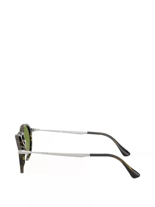 Persol Striped Round-frame Sunglasses