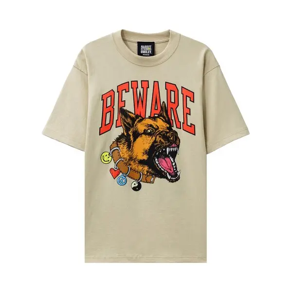 MARKET Beware My Collar" T-shirt - Brown