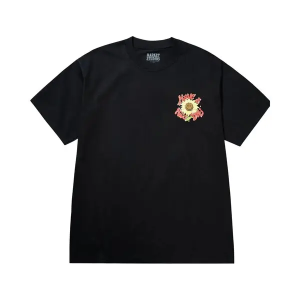 MARKET Smiley Sunflower T-shirt 'jet - Black