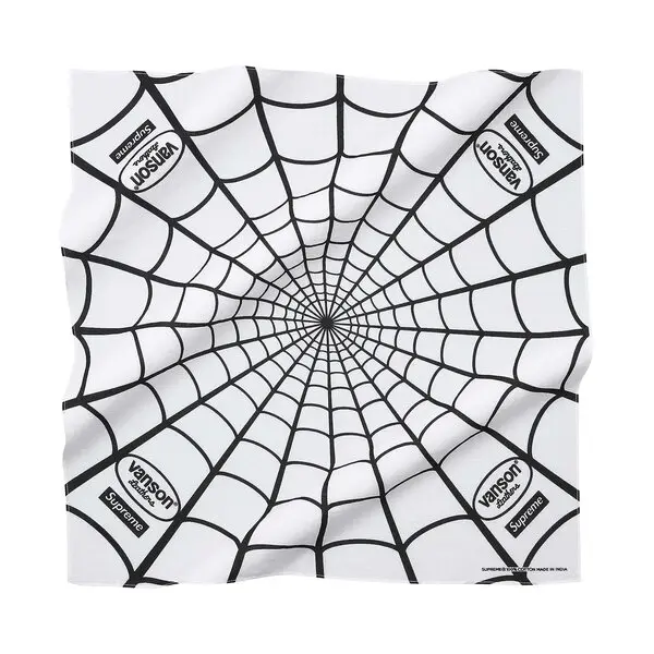 Supreme X Vanson Leathers Spider-man Bandana - White