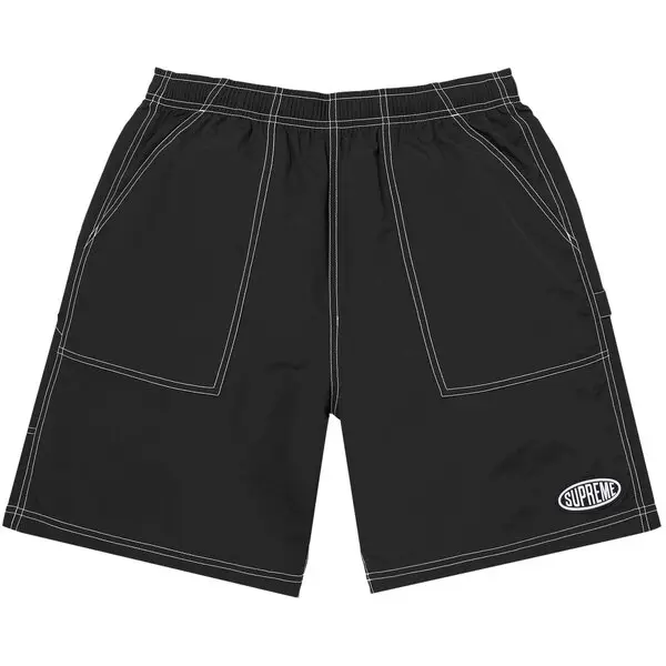 Supreme Nylon Painter Shorts - Black