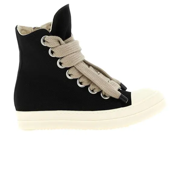 Rick Owens Jumbolace Canvas High-top Sneakers - Black