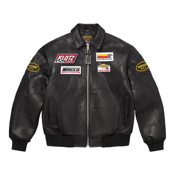 Supreme X Vanson Leathers Spider-man Bomber Jacket