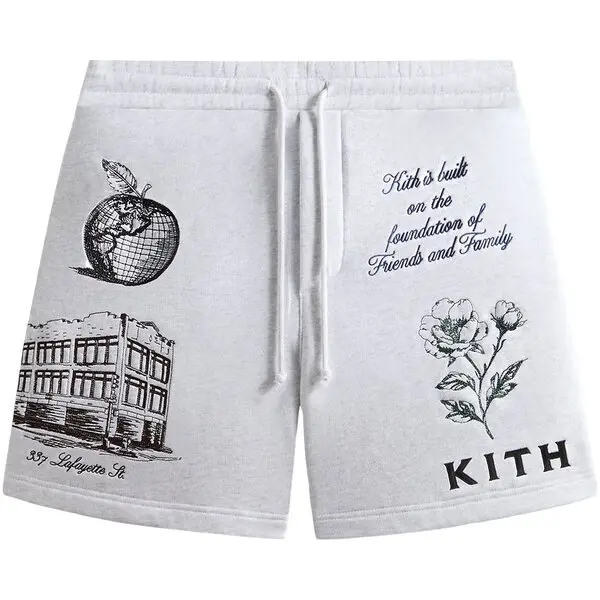 Kith New York To The World Curtis Short 'light Heather - Grey