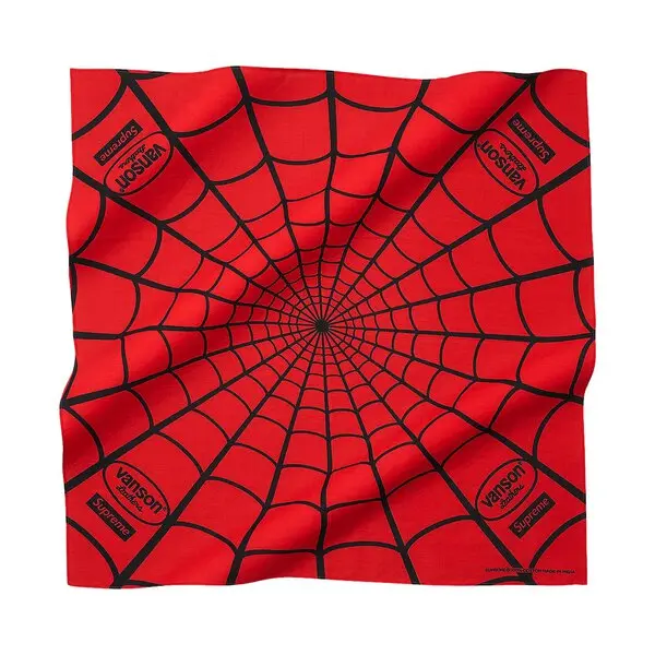 Supreme X Vanson Leathers Spider-man Bandana - Red