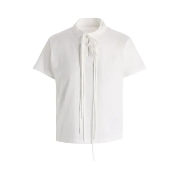 Y’s Shaka Button Short-sleeve Tee 'off - White