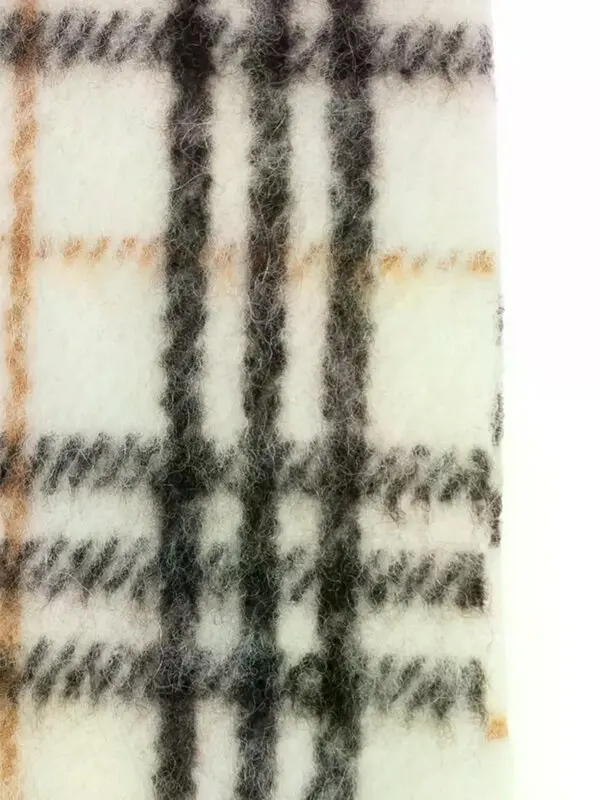 Burberry Check-pattern Fringed Scarf - Neutrals