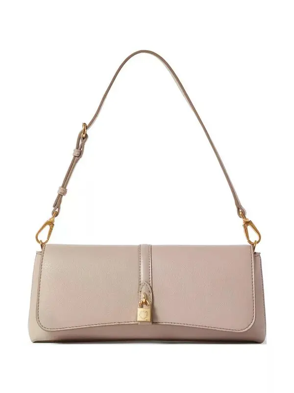 Stella McCartney Ryder Padlock-detail Clutch Bag - Neutrals