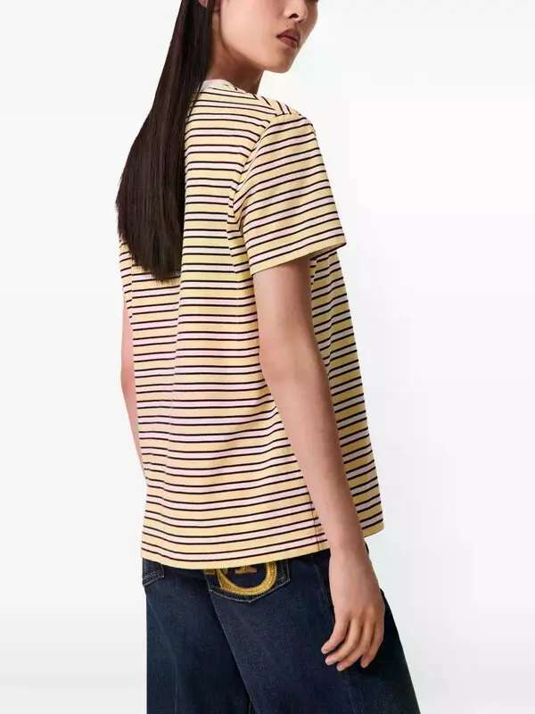 Stella McCartney Striped Logo Patch T-shirt