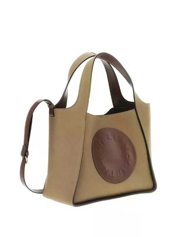 Stella McCartney Logo-patch Perforated Canvas Tote Bag