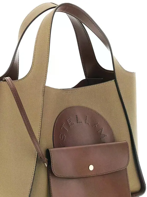 Stella McCartney Logo-patch Perforated Canvas Tote Bag