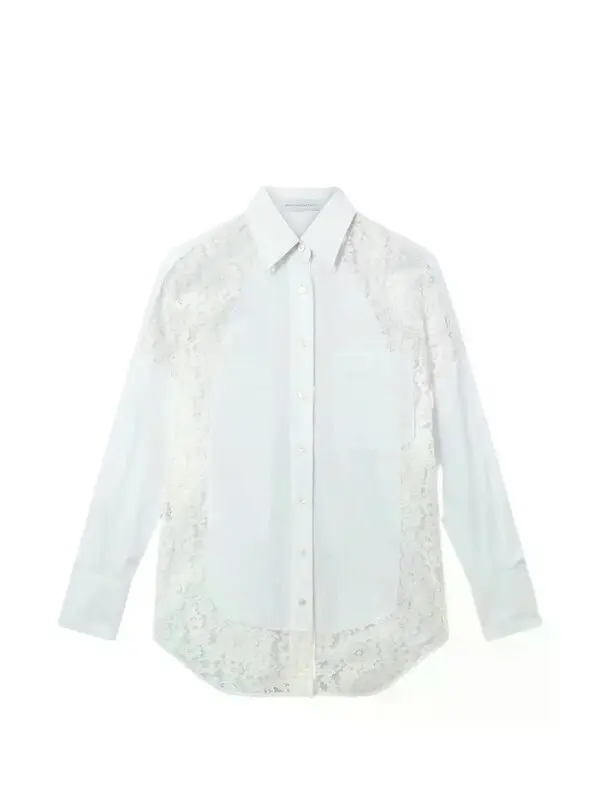 Stella McCartney Floral Lace-panelled Cotton Shirt
