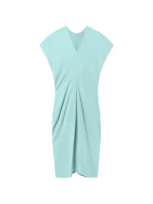 Stella McCartney Draped V-neck Midi Dress - Blue