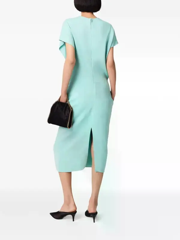 Stella McCartney Draped V-neck Midi Dress - Blue