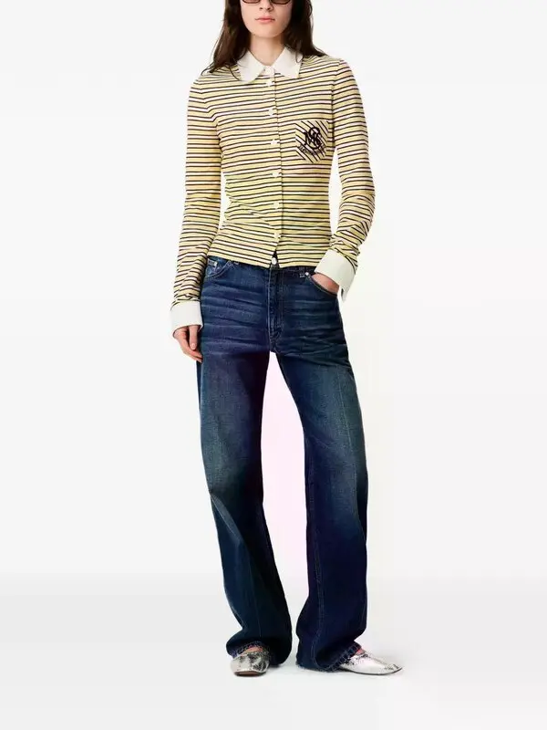 Stella McCartney Striped Logo Embroidered Shirt