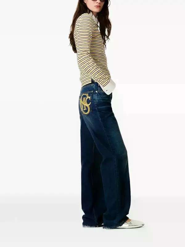 Stella McCartney Striped Logo Embroidered Shirt